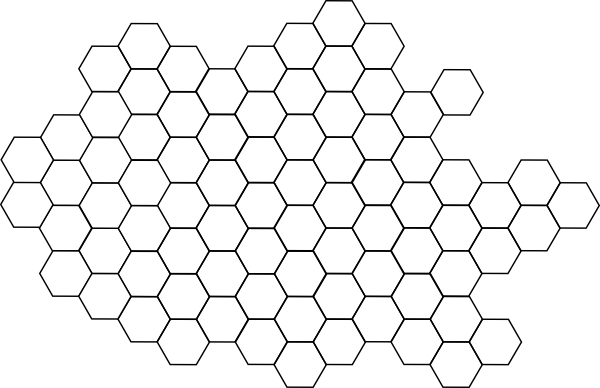 Free Vector Graphic Hexagon Pattern (600x388), Png Download