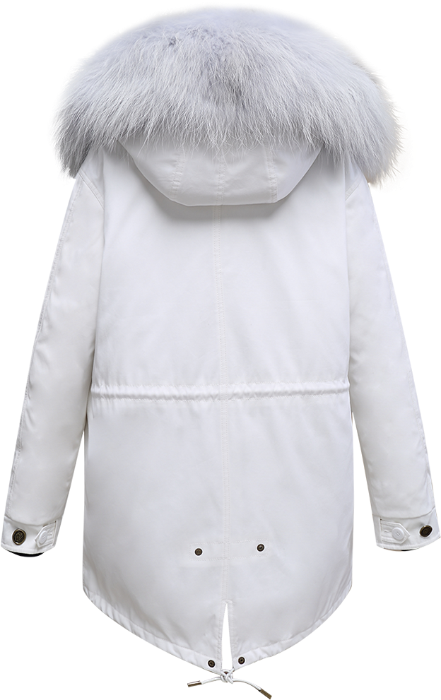 White Parka Blue Wave Fox - Parka (800x1200), Png Download