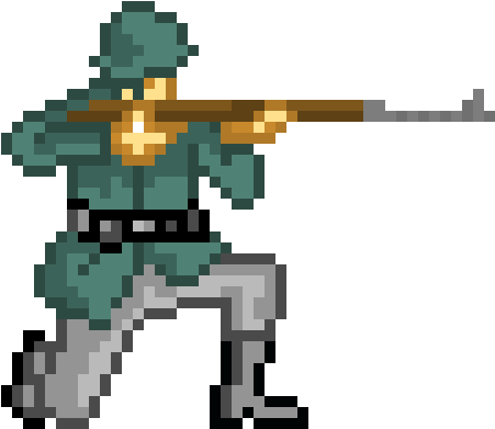 Ww2 Sniper Png Svg Stock - Ww2 Pixel Art (470x450), Png Download