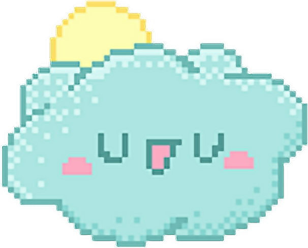 Download Cloud Kawaii Cute Pixel Pixels Pixelize Pixelart - Blue Kawaii ...