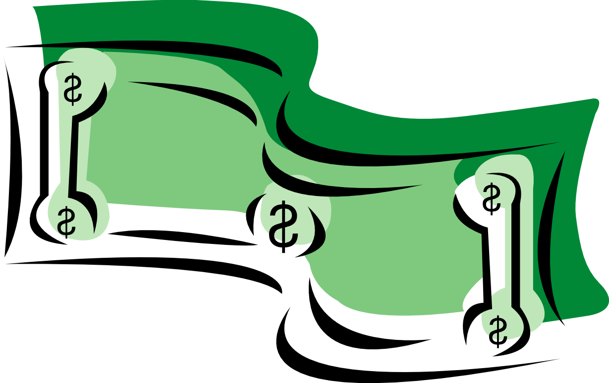Money Signs - Money Dollar Bill Clipart (1229x774), Png Download