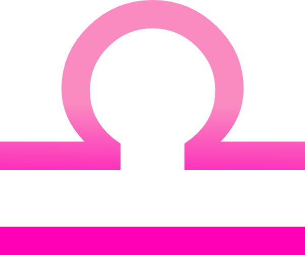 Libraicon - Svg - Pink Libra Sign (600x501), Png Download