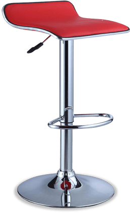 Backless Red Bar Stool - Powell Red & Chrome Adjustable Height Backless ...
