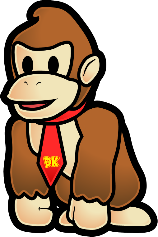 Clipart Transparent Download Donkey Kong Clipart - Paper Mario Donkey ...