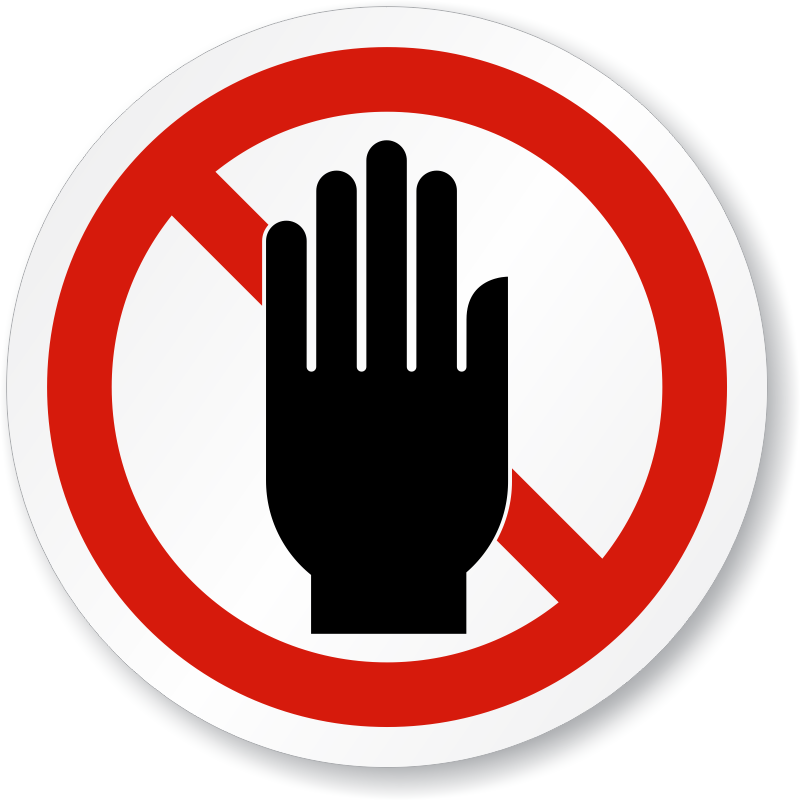 Do Not Obstruct Stay Clear Iso Prohibition Sign, Sku - Don T Touch Icon ...