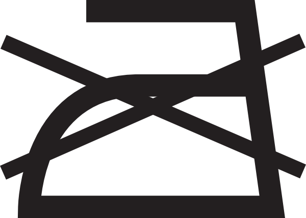 Do Not Iron Symbol Png (600x428), Png Download
