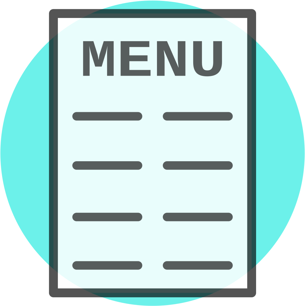 Download Food Menu Icon - Poster | Transparent PNG Download | SeekPNG