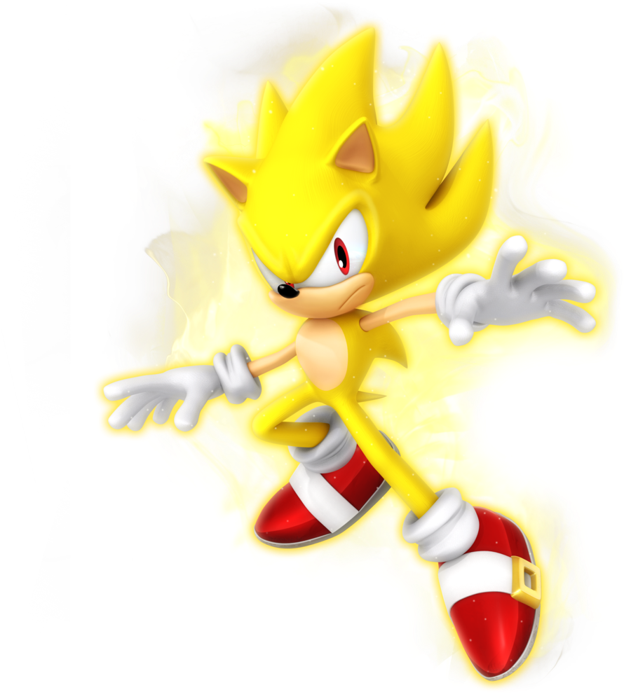 Super Sonic - Classic Sonic Spin Jump (1024x1024), Png Download