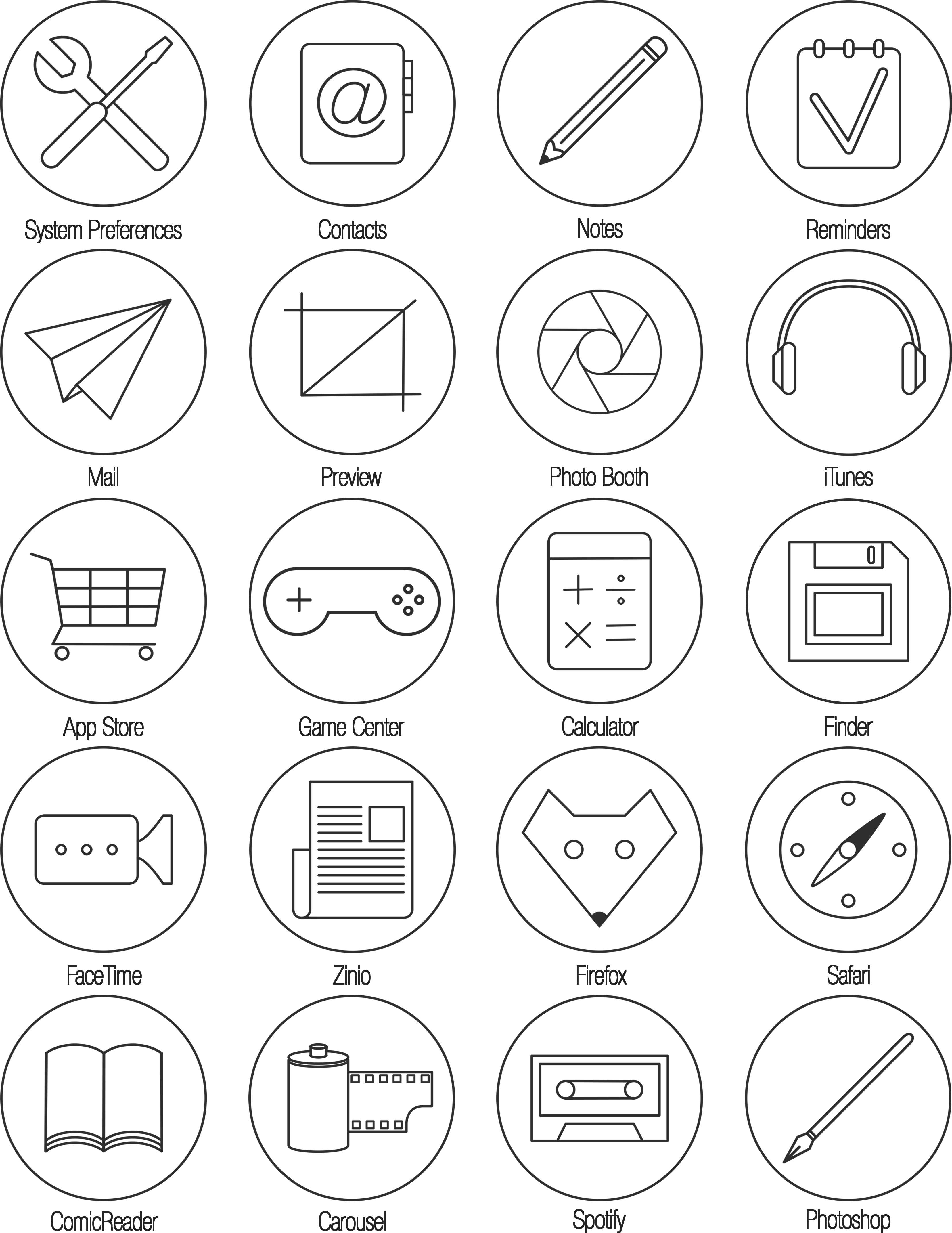Transparent Mac Osx Icons By Nununa On Deviantart Banner (3600x4464 ...