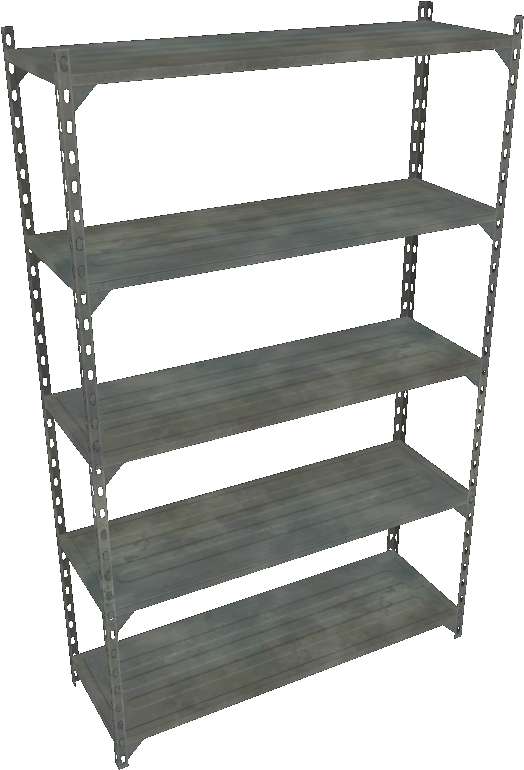Shelves-metal - Fallout 4 Metal Shelf (548x796), Png Download