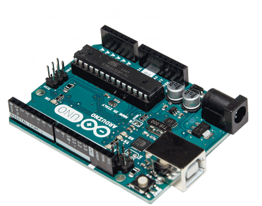 Arduino Uno Rev3 Microcontroller (1200x686), Png Download