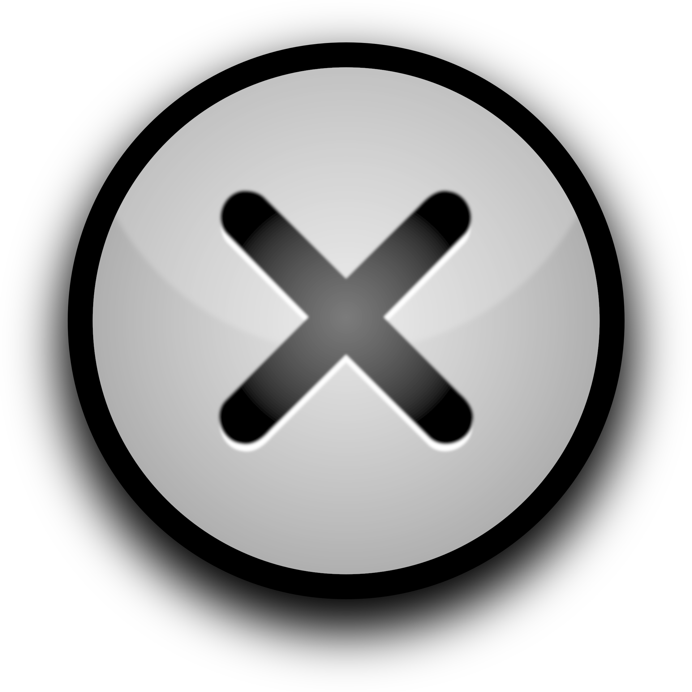 Cancel Button Clipart Svg - Close Button Gif (2400x2400), Png Download