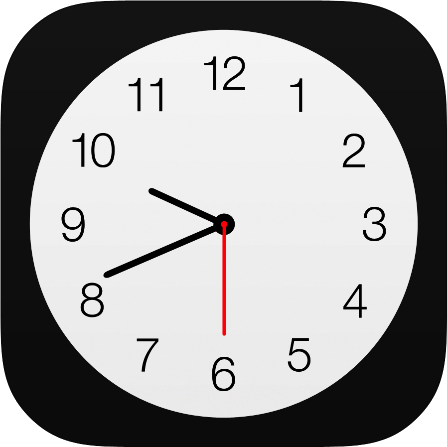 Download Png Ico Icns - Iphone Clock Icon Png (1024x1024), Png Download