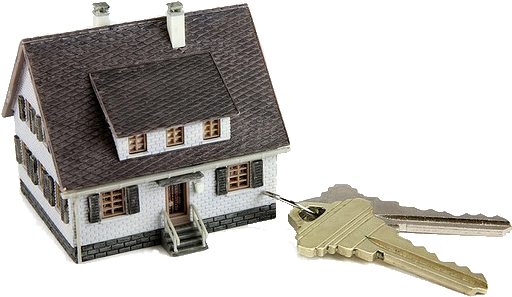 House Key Png - House On White Background (529x378), Png Download