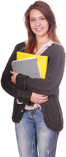 Studentgirl - Girl Student Png Standing (300x561), Png Download