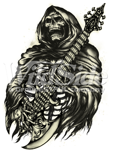 Grim Reaper Playing A Guitar - Grim Reaper Playing Guitar (525x525 ...
