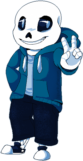Undertale Sans Png Banner Transparent - Cartoon (355x657), Png Download