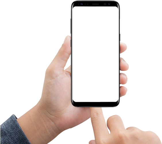 Samsungpay Samsungpay - Mobile Frame On Hand Png (640x513), Png Download