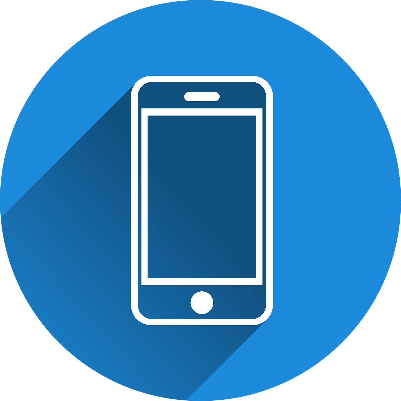 Download Phone Icon - Blue Mobile Icon | Transparent PNG Download | SeekPNG