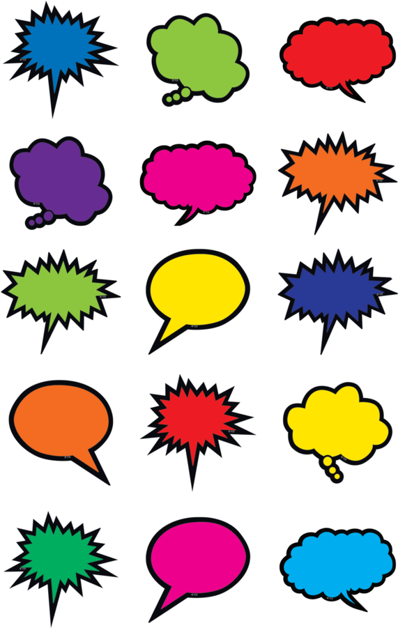 Colorful Speech/thought Bubbles Mini Accents - Thought Bubbles (900x900 ...