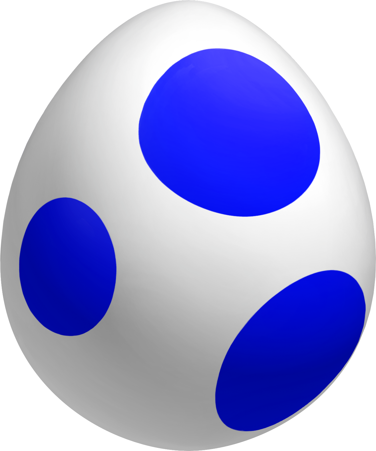 Blue Yoshi Egg - Circle (1317x1579), Png Download
