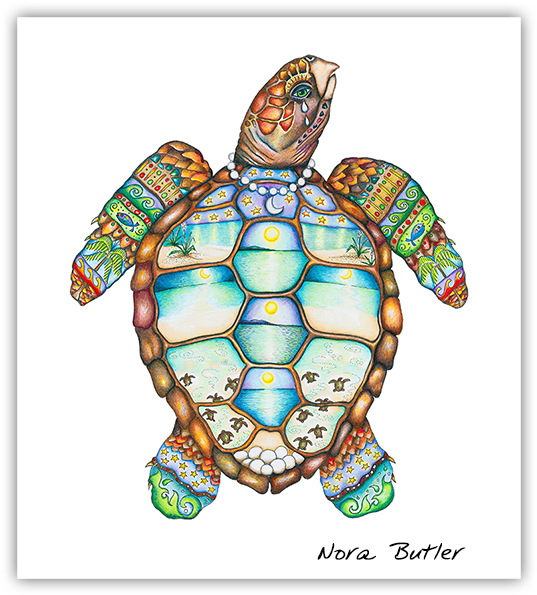 Nora Butler - Sea Turtle Christmas Ornament (600x600), Png Download