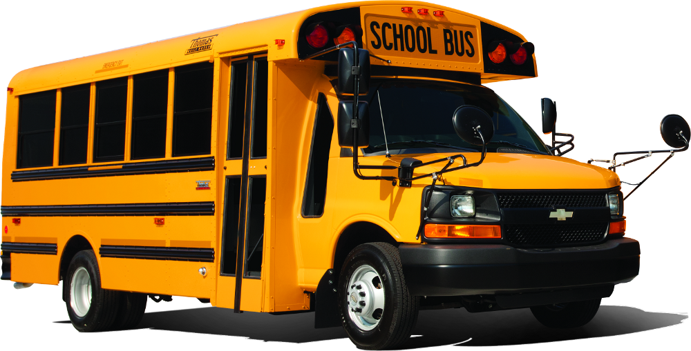 Short Bus Png - Yellow Mini School Bus (1000x509), Png Download