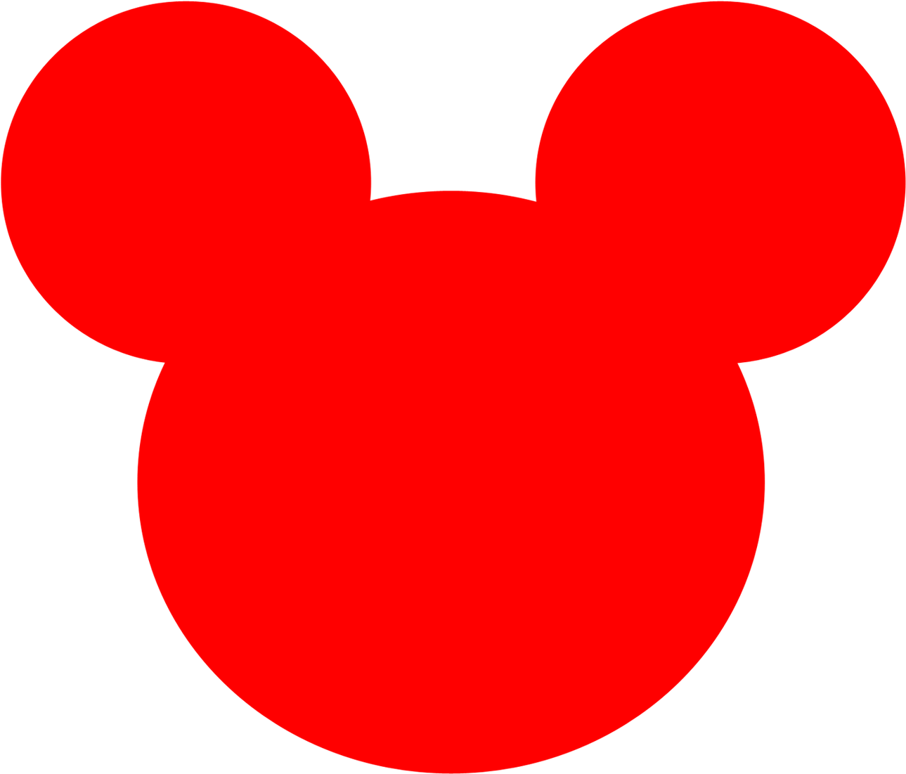 Clipart Face Mickey Mouse - Mickey Head Red Png (1400x1400), Png Download