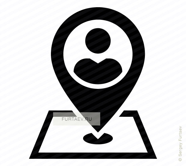 Vector Icon Of Person On Map Marker - Location Icon Png Small (620x553 ...