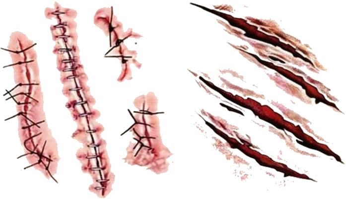 Download Scar Tattoo Hand Painted - Realistic Scar | Transparent PNG ...