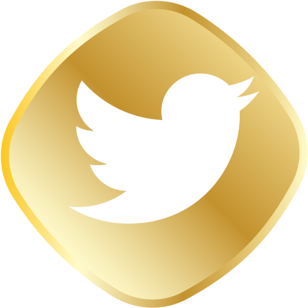 Download Golden Twitter Icon, Royal, Golden, Icon Set Png And - Twitter ...