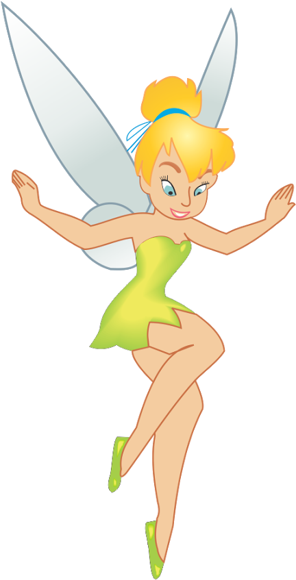 Free Icons Png - Tinkerbell Vector (1600x1067), Png Download
