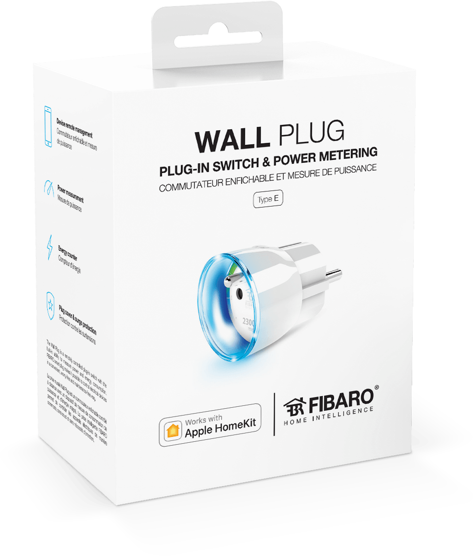 Smart Socket - Fibaro Wall Plug Homekit (973x1144), Png Download