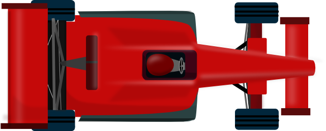 Formula 1 Car Red - F1 Car 2d Png (641x258), Png Download