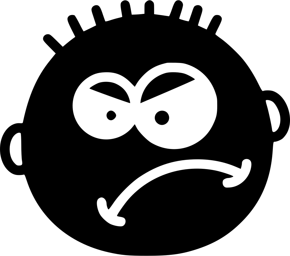 Angry Comments - Angry Emoji Logo Black (980x866), Png Download