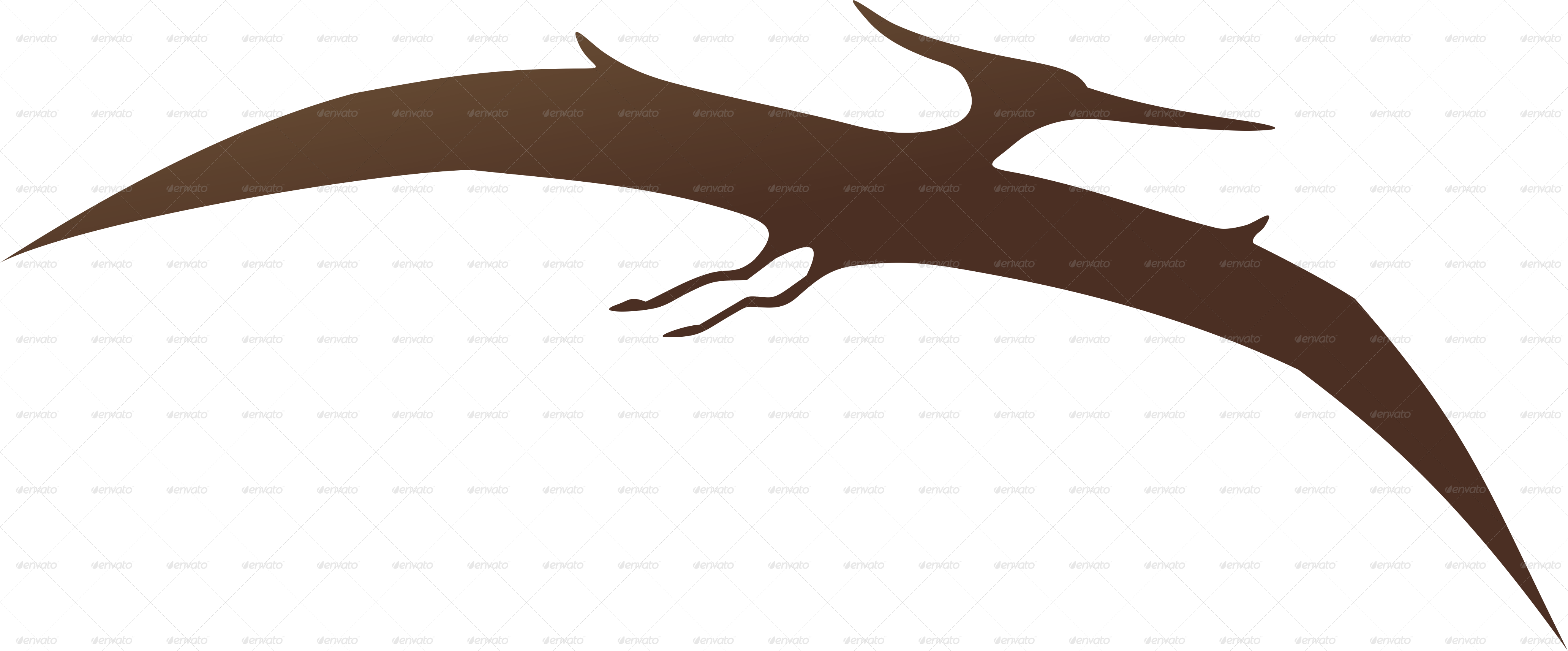 Pterodactyl Transparent Background - Deer (4128x1713), Png Download