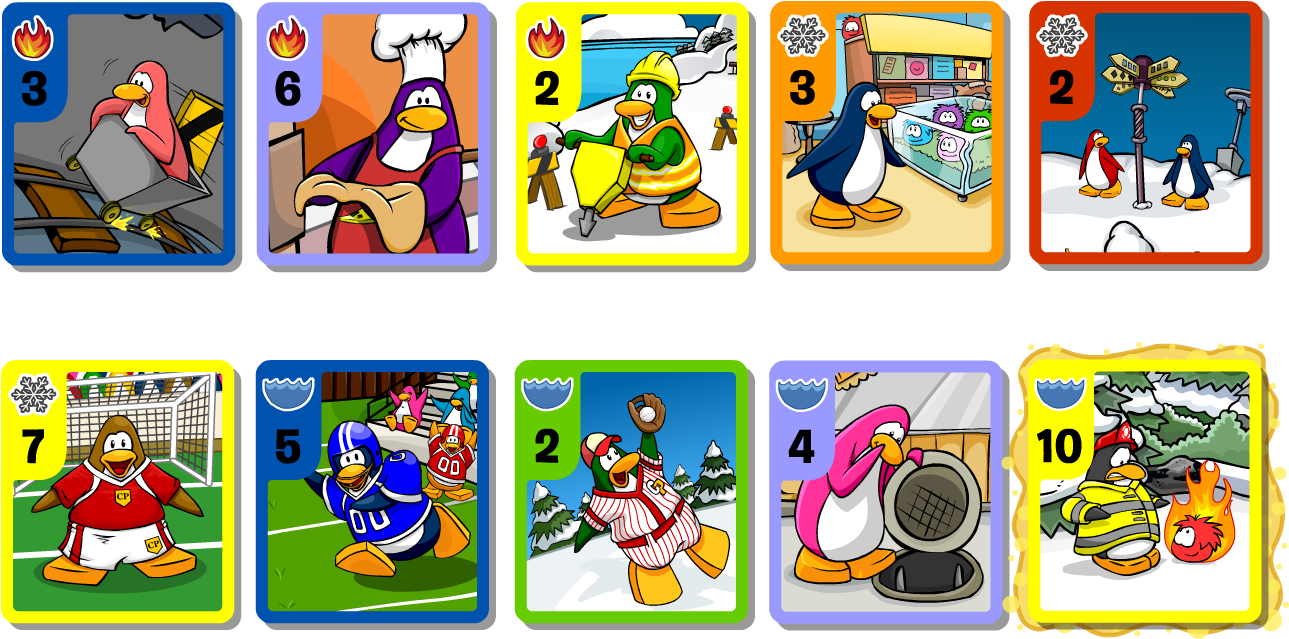 Starter Deck Cards - Club Penguin Card Jitsu Cards (1318x660), Png Download