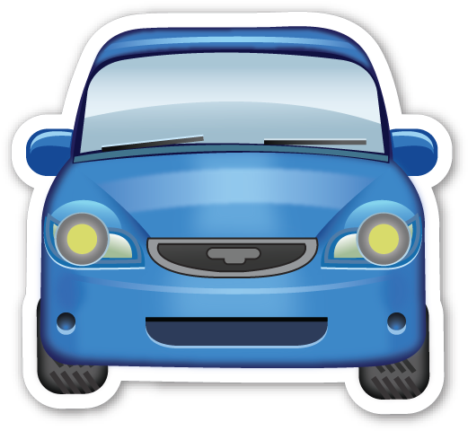 Oncoming Automobile Emoji Stickers, Emojis, Car Insurance, - Car Emoji ...