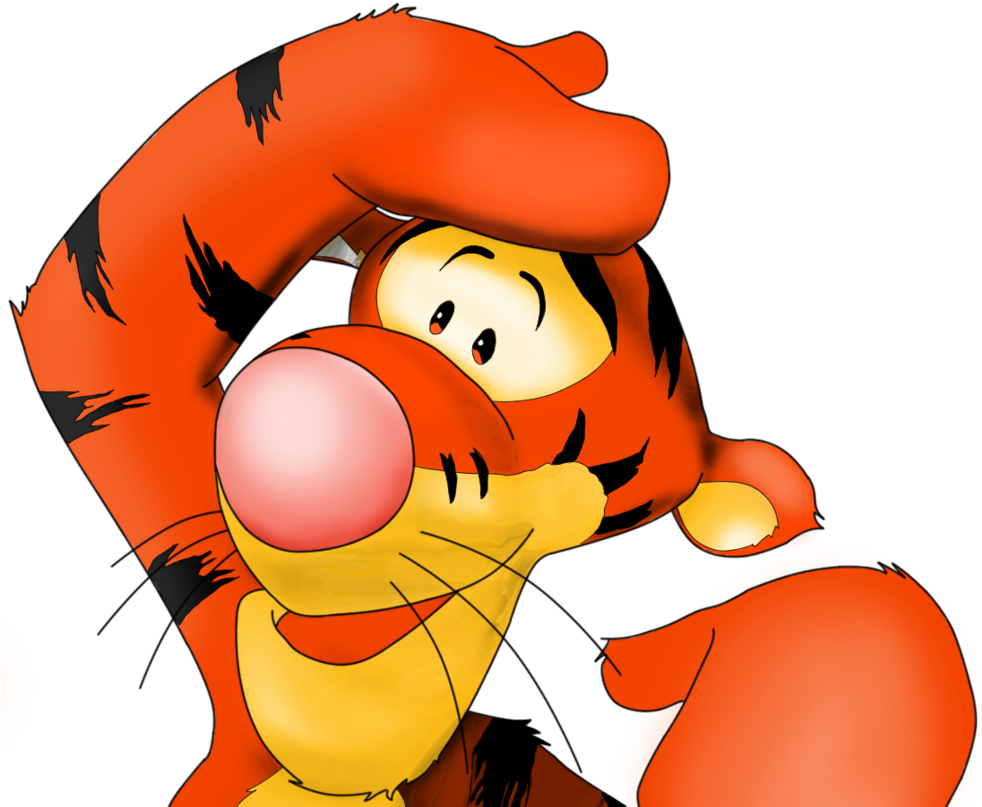 Tigger Transparent Background Png - Cartoon (981x815), Png Download