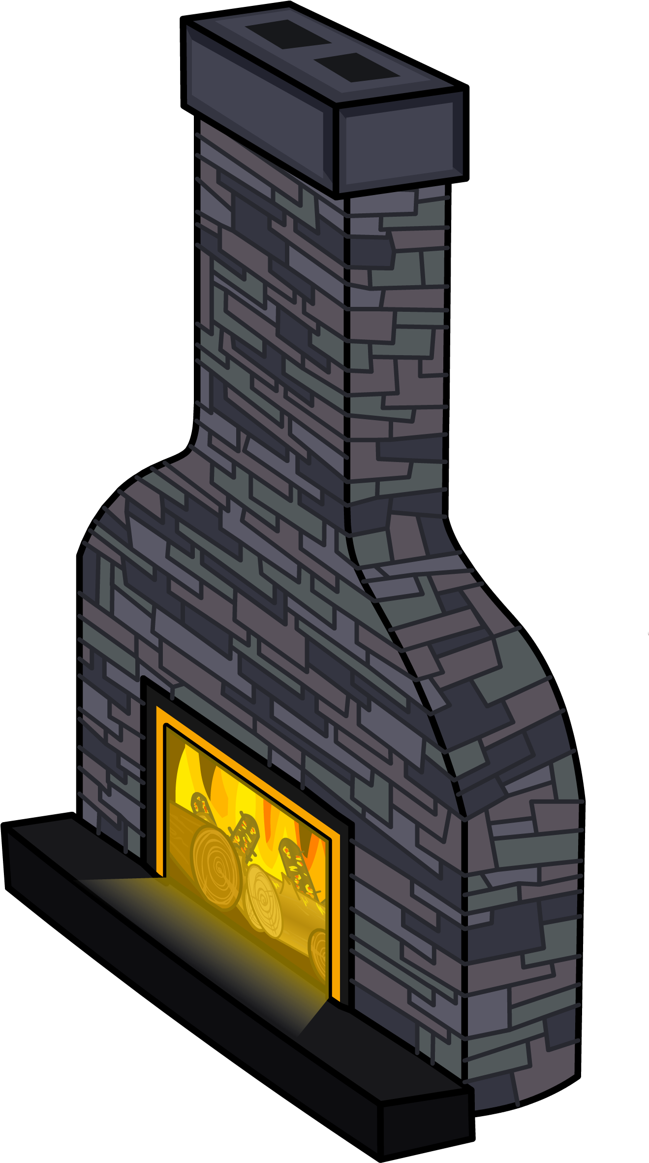 Cozy Fireplace Sprite 010 - Hearth (1466x2360), Png Download