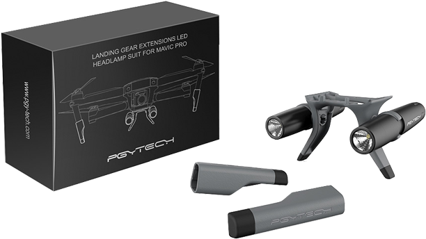 Pgytech Mavic Pro Led Headlight Set & Landing Gear - Mavic Pro Led ...