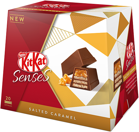 Kitkat Senses - Salted Caramel - Kit Kat Senses Hazelnut (600x600), Png ...