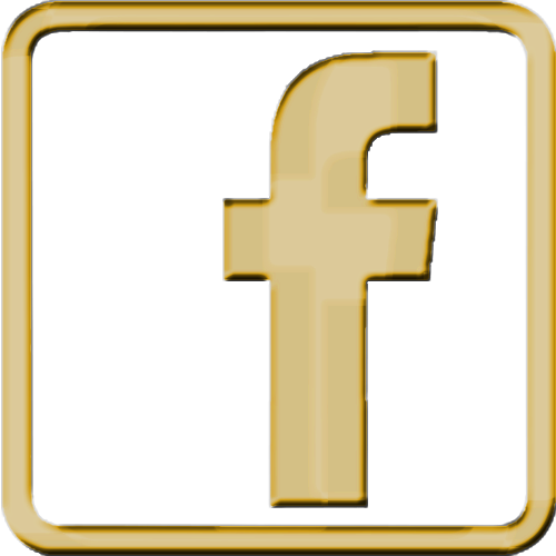 Facebook Icon - Gold Facebook Logo Transparent Background (500x500 ...