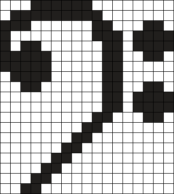 Bass Clef Perler Bead Pattern / Bead Sprite - Bass Clef Pixel Art ...