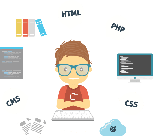 Front End Developer - Web Development Vector Png (486x443), Png Download