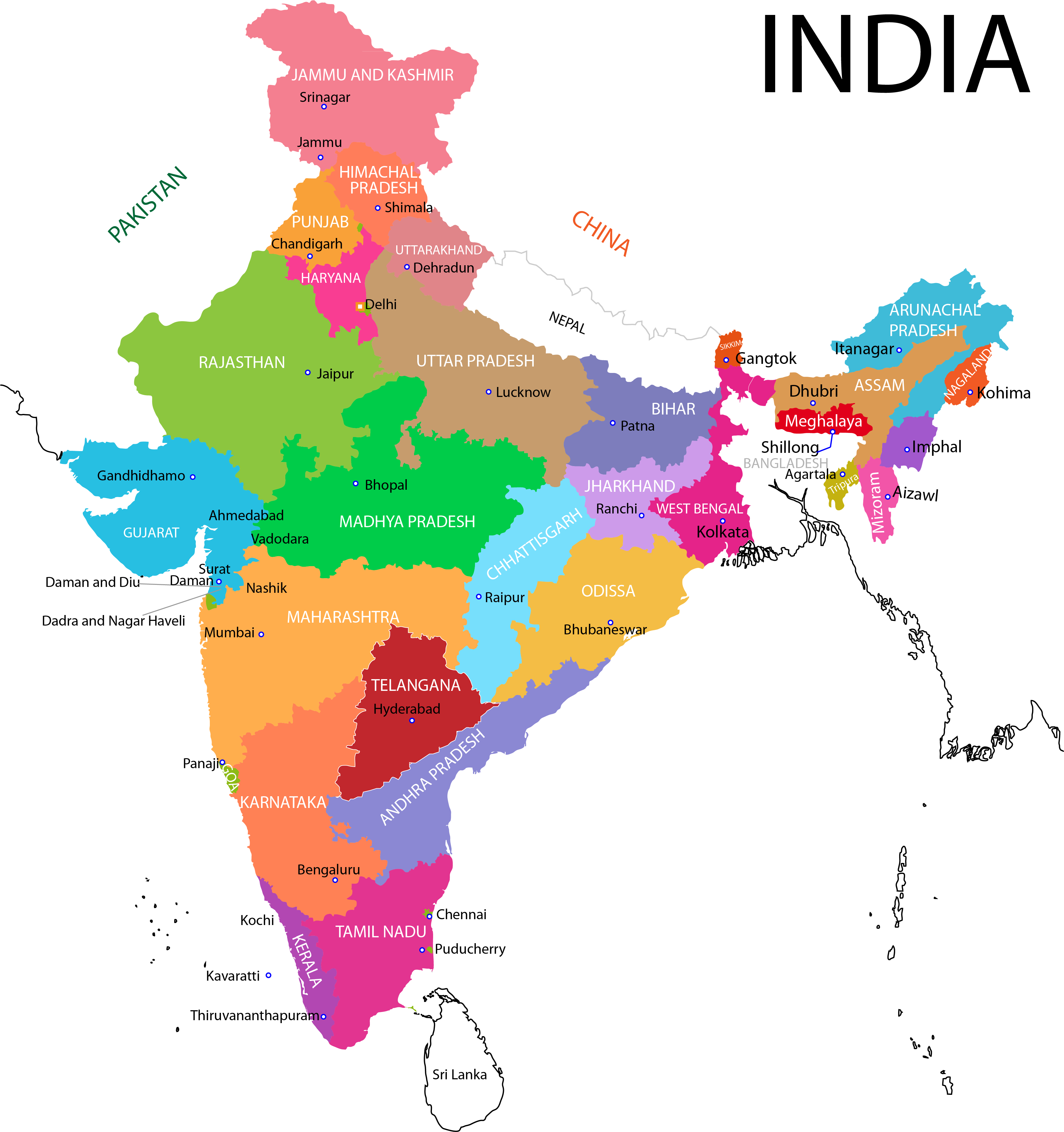India Map Png Background Image - Kerala In India Map (3638x4000), Png ...