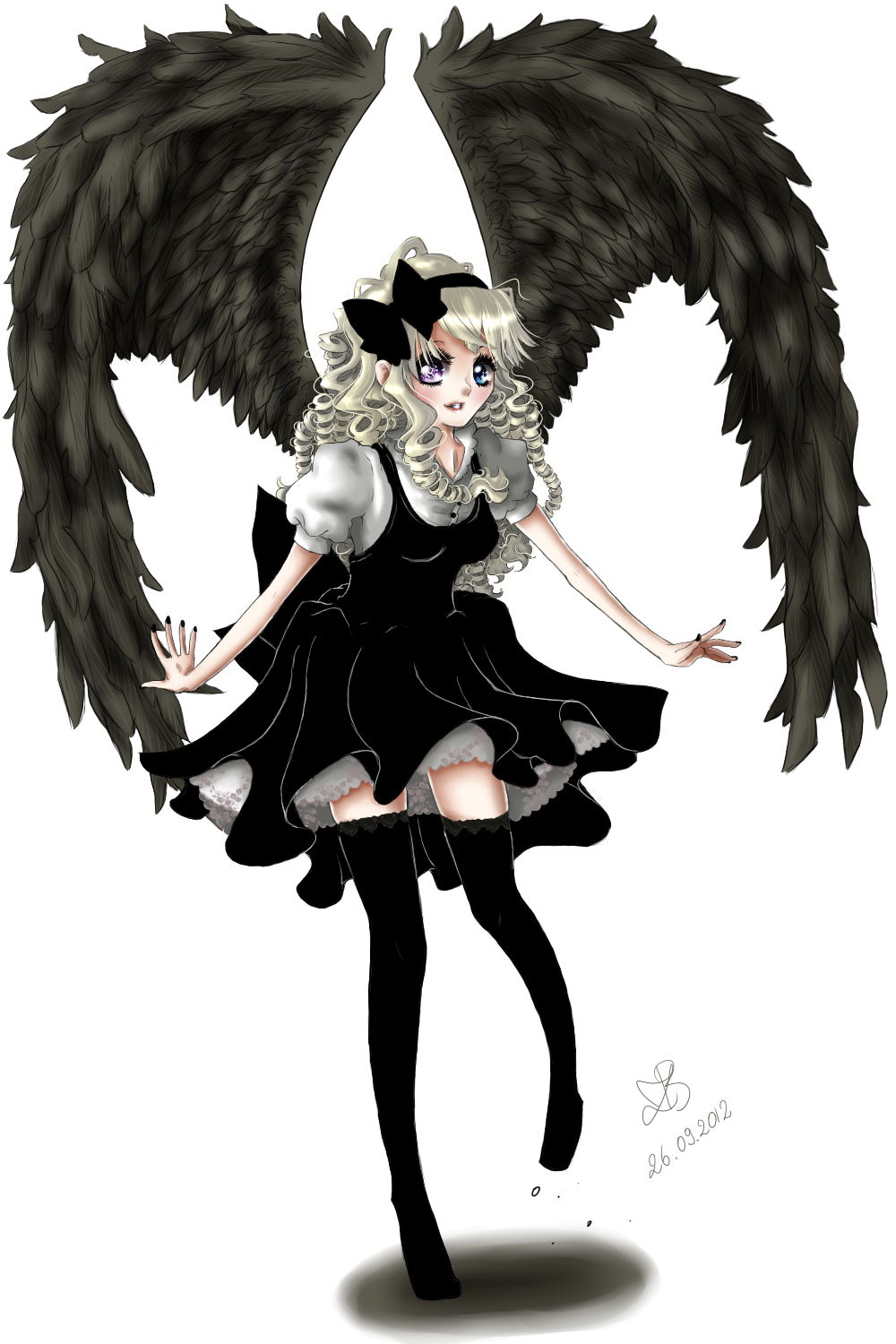 Fallen Angel Png - Fallen Angel Anime Png (1000x1500), Png Download