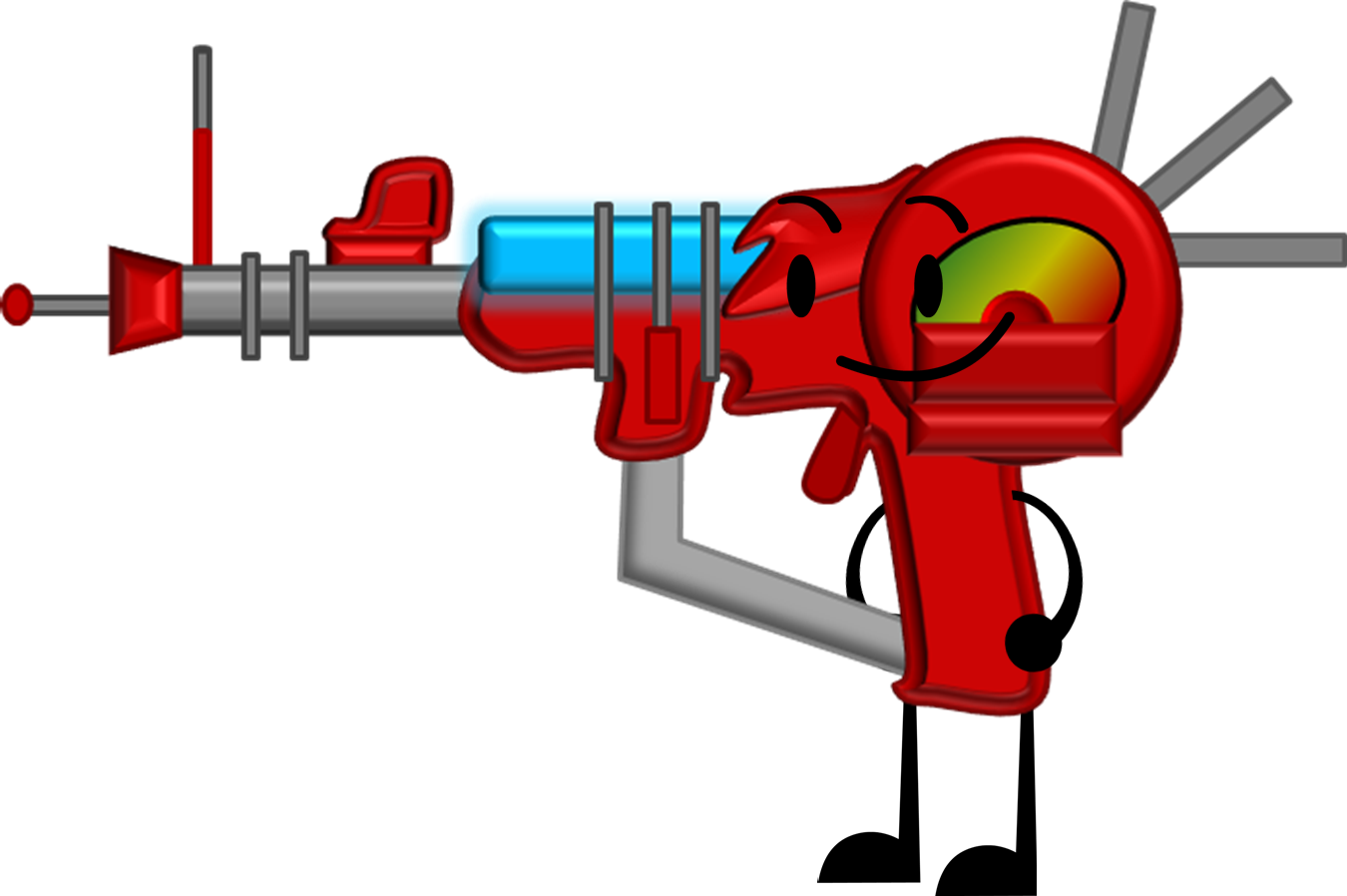 Ray Gun - Bfdi Gun (1350x898), Png Download