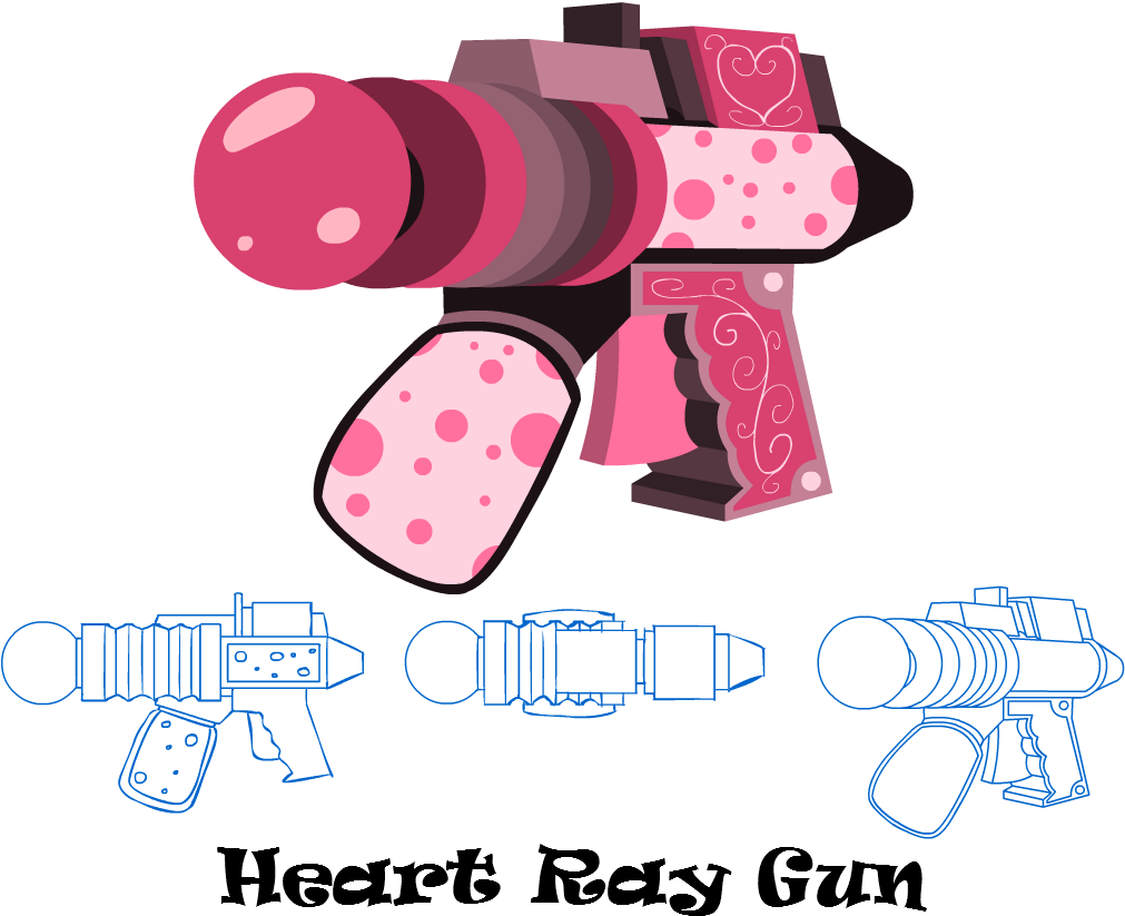 Heart Gun (1500x1000), Png Download