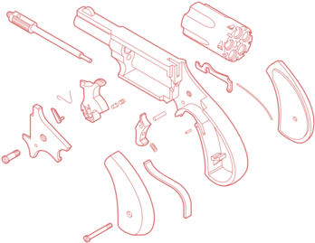 Pistol Gun Thumb Computer Icons Automotive Design - Revolver Exploded ...